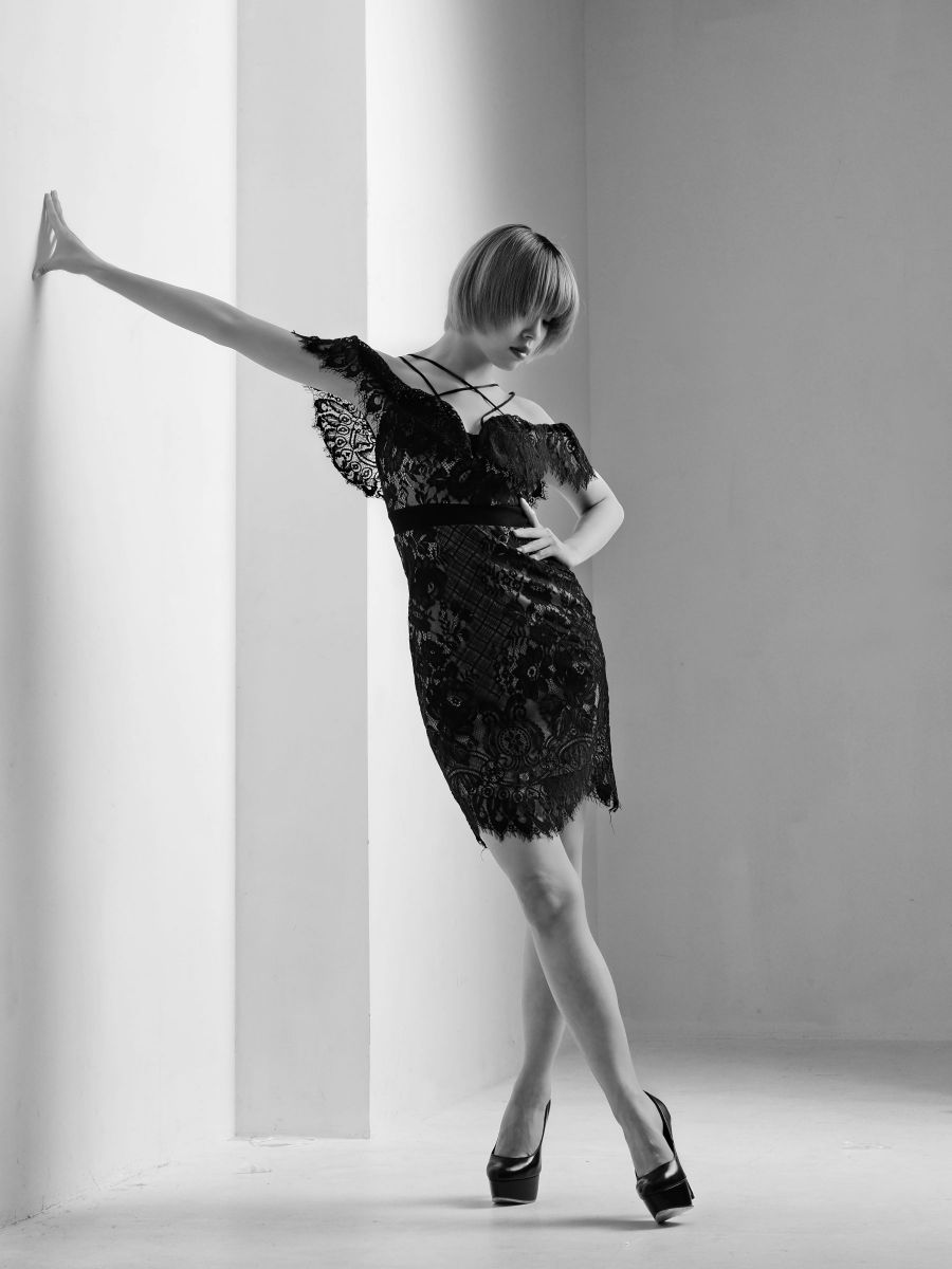 Cool Woman In A Black Dress | GANREF