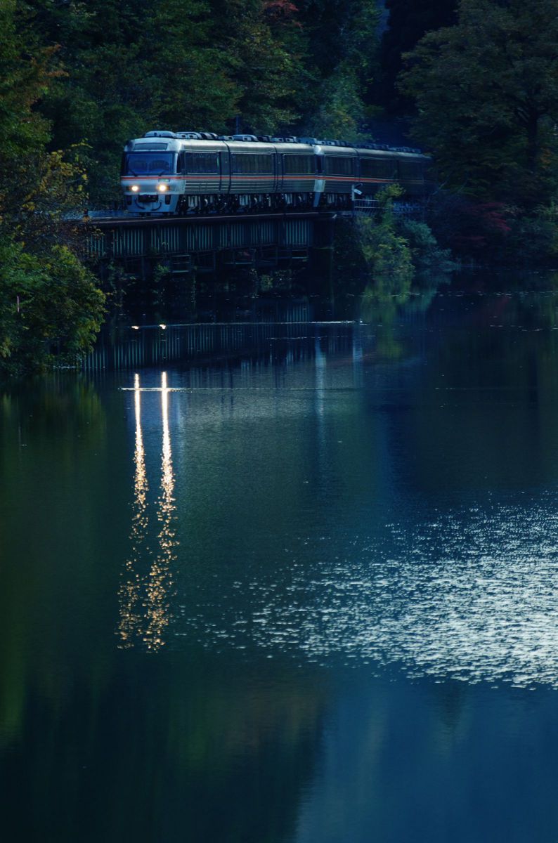 紅葉の湖畔を往くキハ85系特急ひだ | GANREF