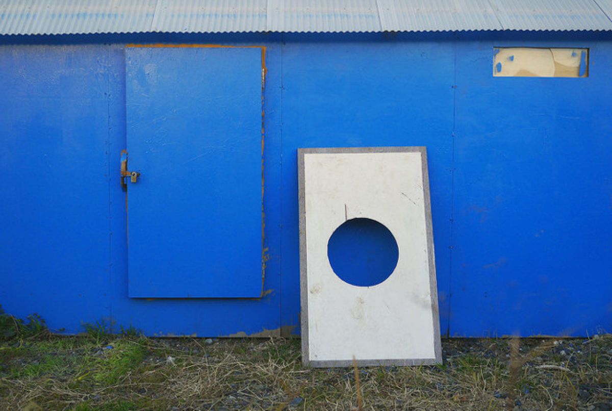 Blue Barracks and White Doors | GANREF