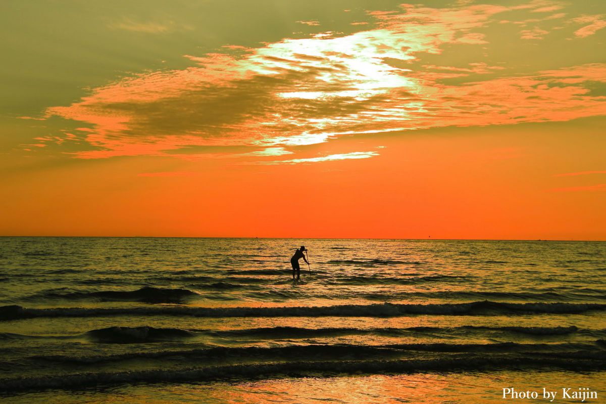 夕景の玄界灘でSUP 5 | GANREF
