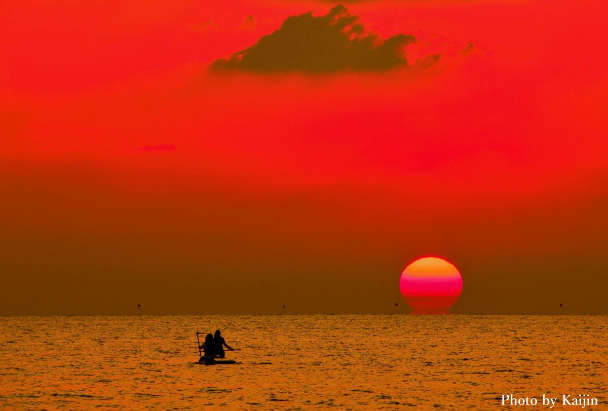 達磨夕陽の海でSUP 3 | GANREF