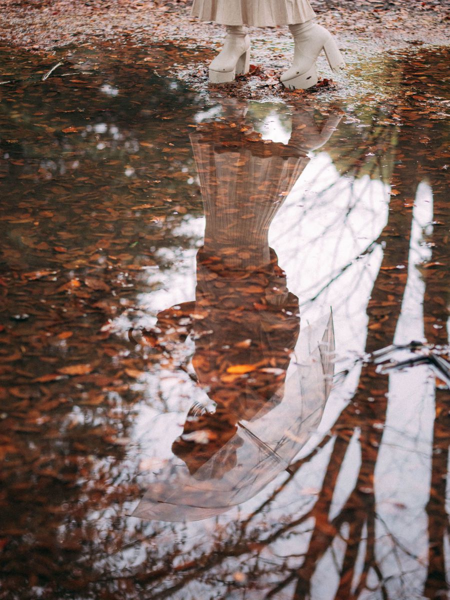 in the water mirror. | GANREF