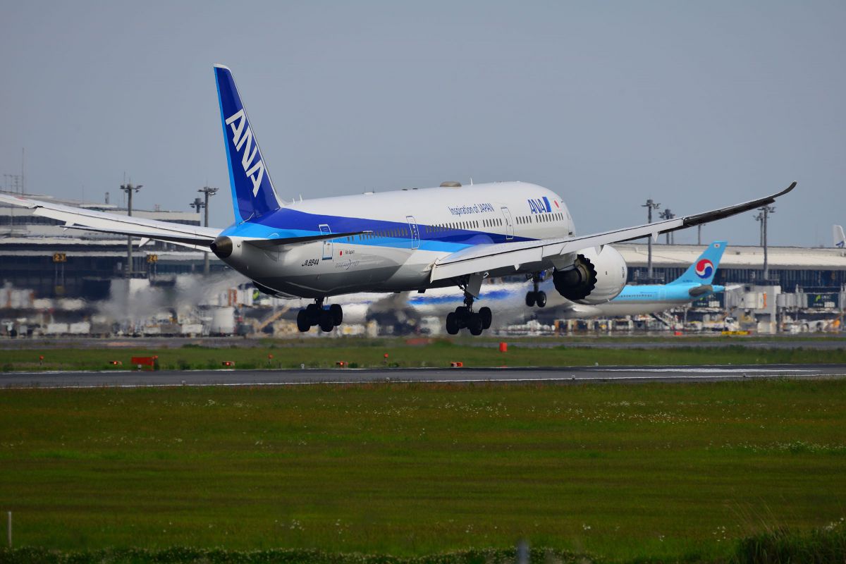 Just Before Touchdown B787 ANA | GANREF