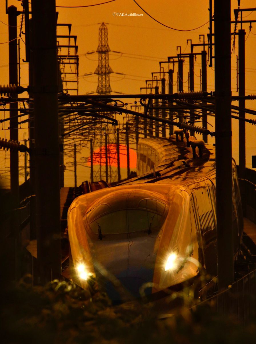 夕日と新幹線 | GANREF