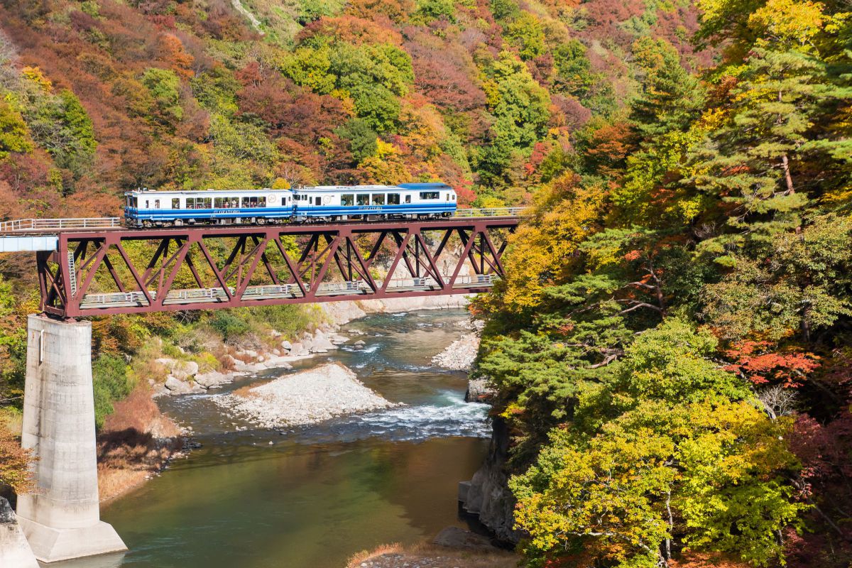 会津鉄道 AT351＋AT401 お座トロ展望列車会津浪漫花号 | GANREF