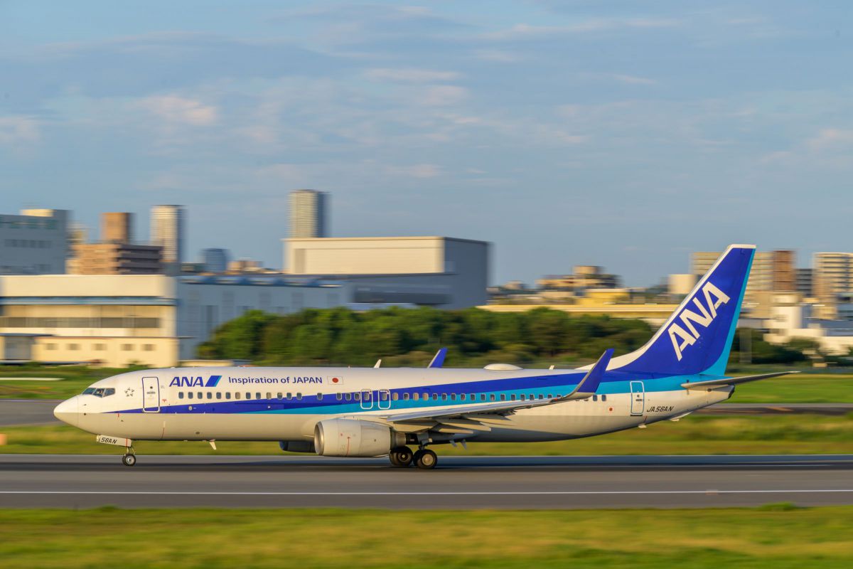 夕日を浴びるボーイング737-800 | GANREF