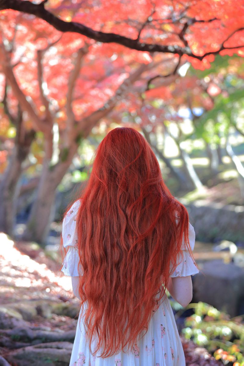 autumn leaves long hair | GANREF